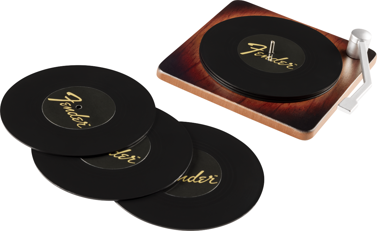 Fender Sunburst Turntable Coaster Set | Metronome Music Inc.
